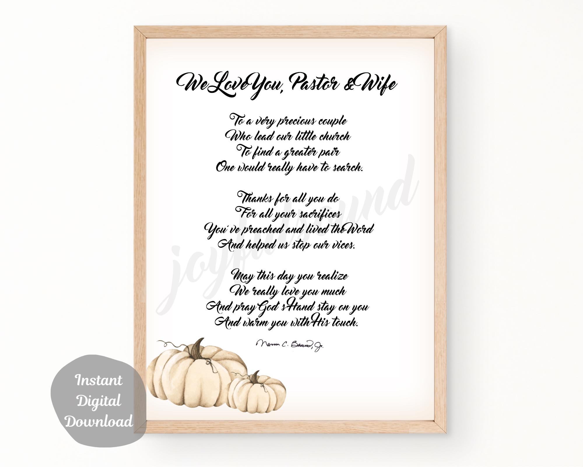 Pastor & Wife Appreciation Gift, Minister, Pastor Present, Pastor Thank ...