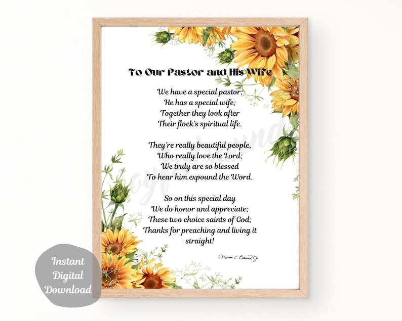 Pastor & Wife Appreciation Gift, Minister, Pastor Present, Pastor Thank ...