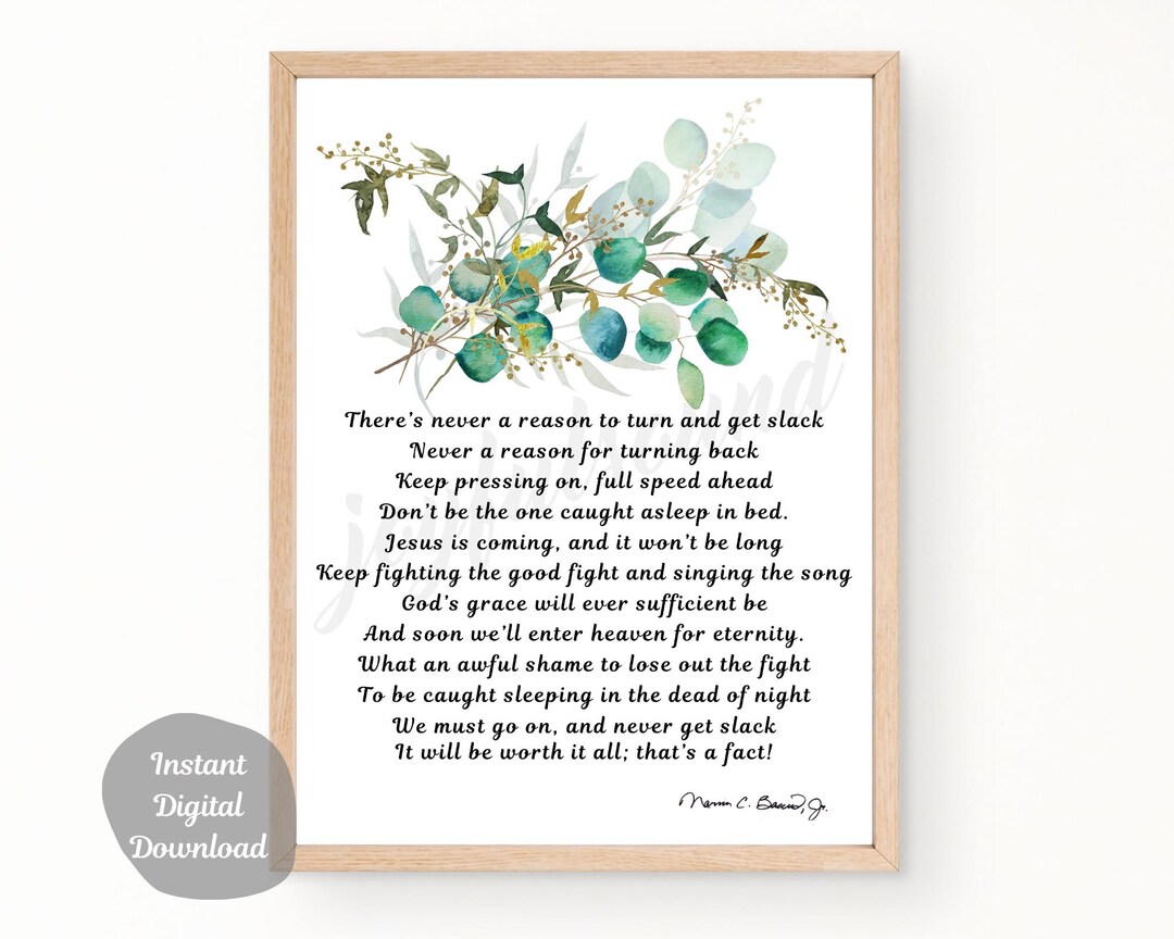 Encouraging Christian Printable Poem DIGITAL DOWNLOAD Design Wall Art ...