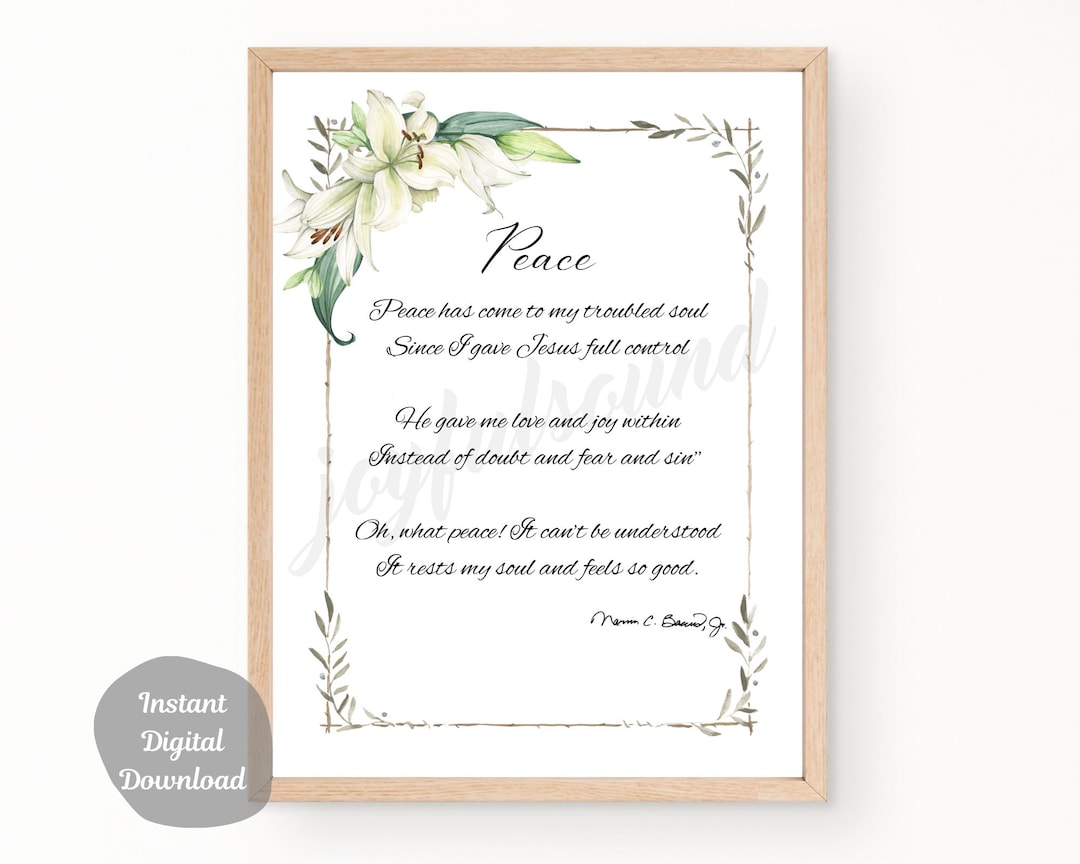 Inspirational Printable Poem Encouraging Christian DIGITAL DOWNLOAD ...