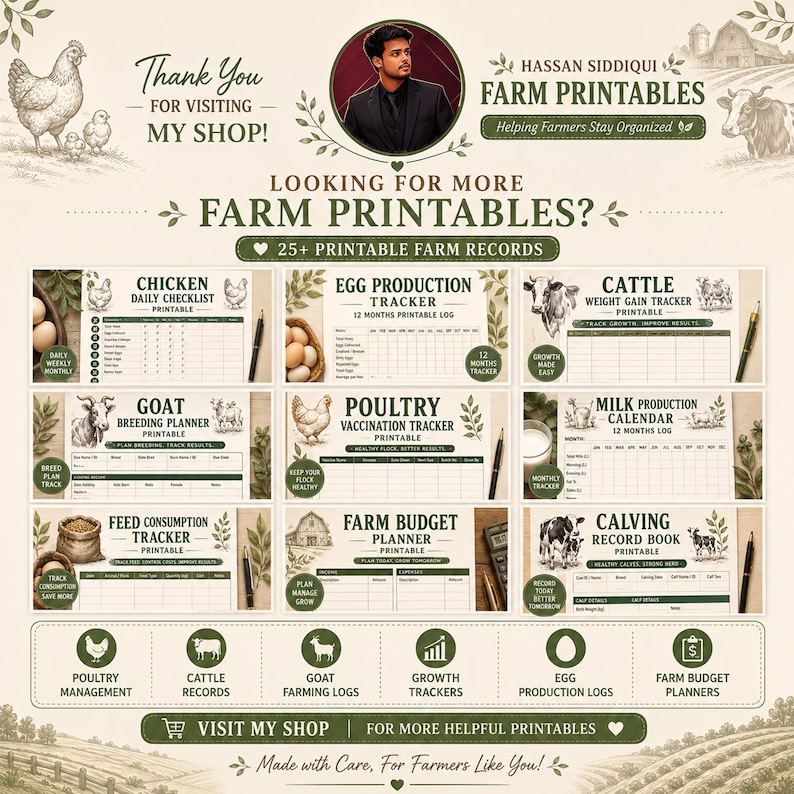 Hen Molting Tracker Printable | Chicken Health & Egg Production Log ...