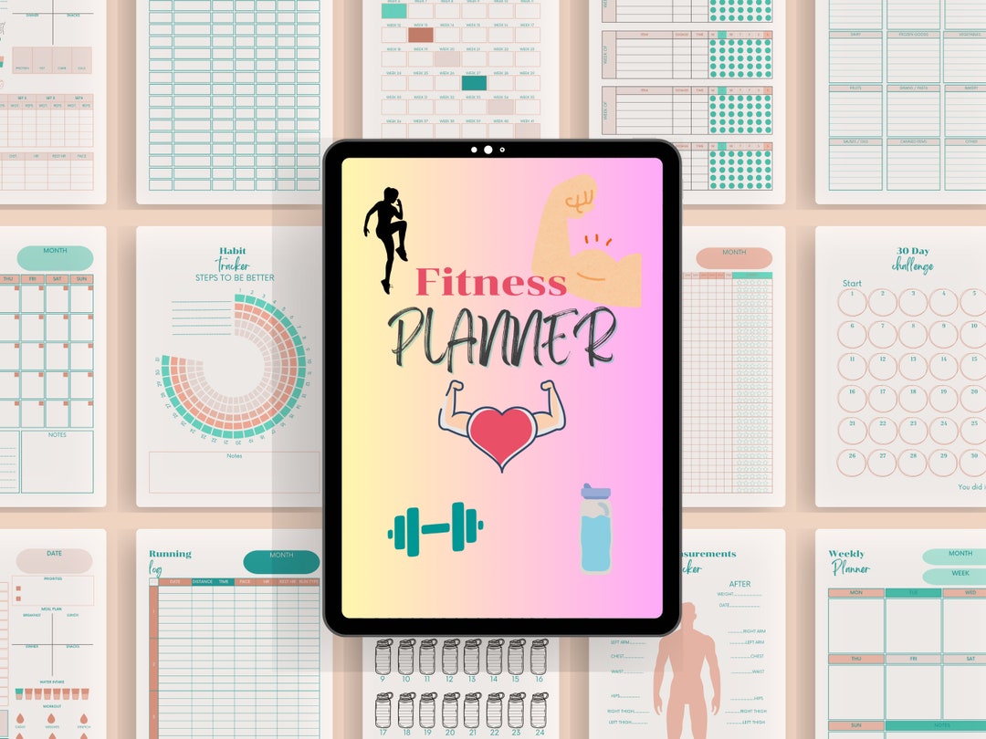 Digital Fitness Planner, Workout Tracker, Weight Loss Journal, Health ...