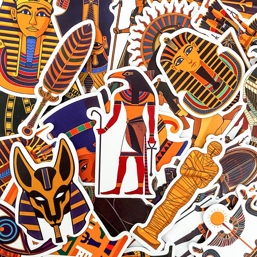100pcs Ancient Egypt Stickers, Pharaoh Stickers, Egyptian Mythology ...