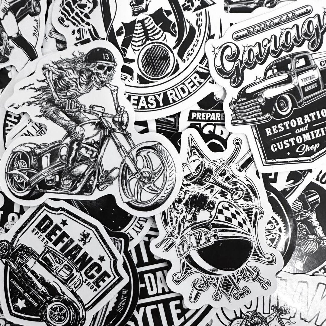 100pcs Skull Stickers Pack, Sticker Set for Books Kindle Bottle, Harley ...