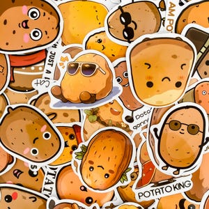 100pcs Kawaii Potato Stickers, Cute Vinyl Stickers, Funny Waterproof ...