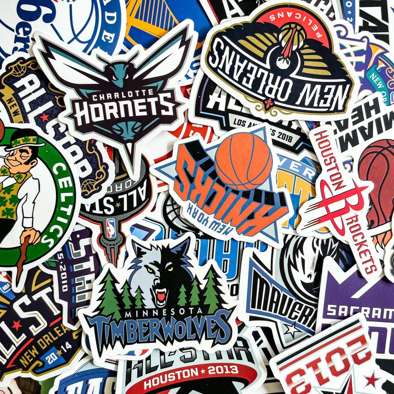 Team Basketball Stickers - Etsy