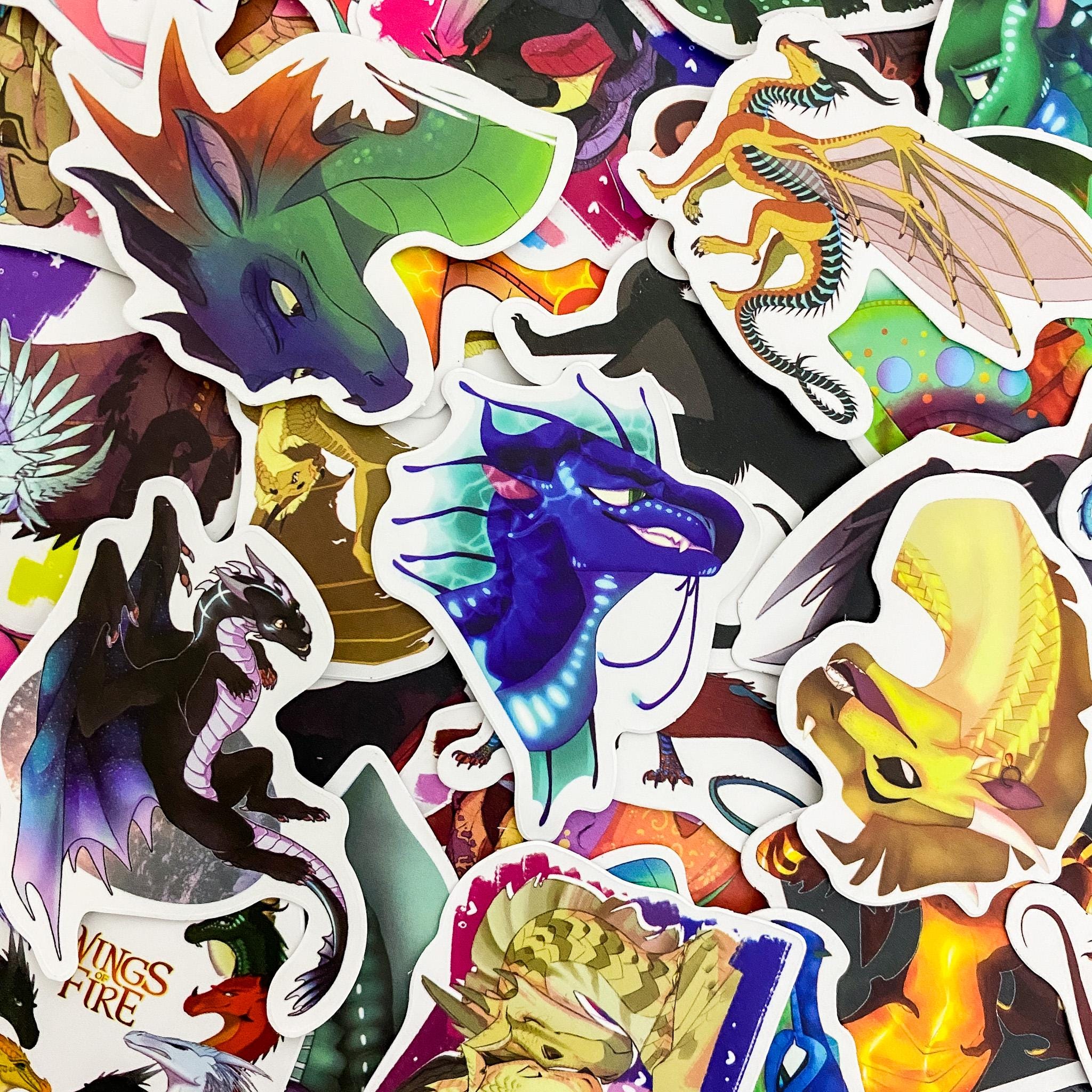 50pcs Dragon Stickers Pack, Fantasy Dragon Stickers, Die Cut Stickers ...