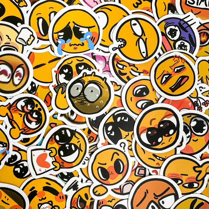 Emotion Stickers Cute - Etsy