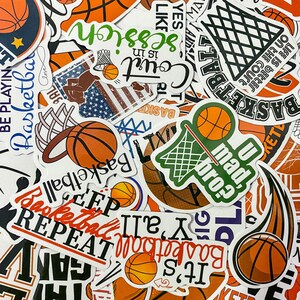 100pcs Basketball Stickers, Waterproof Hoop Decals, Sport Stickers Pack ...