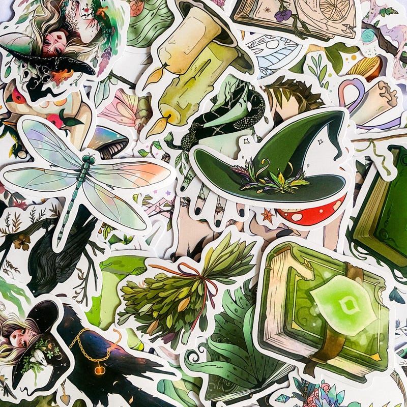 Green Aesthetic Stickers - Etsy