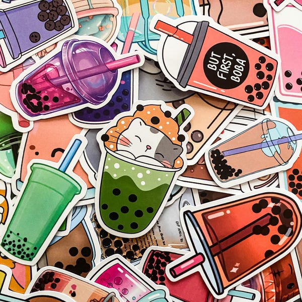 Boba Tea Sticker - Etsy