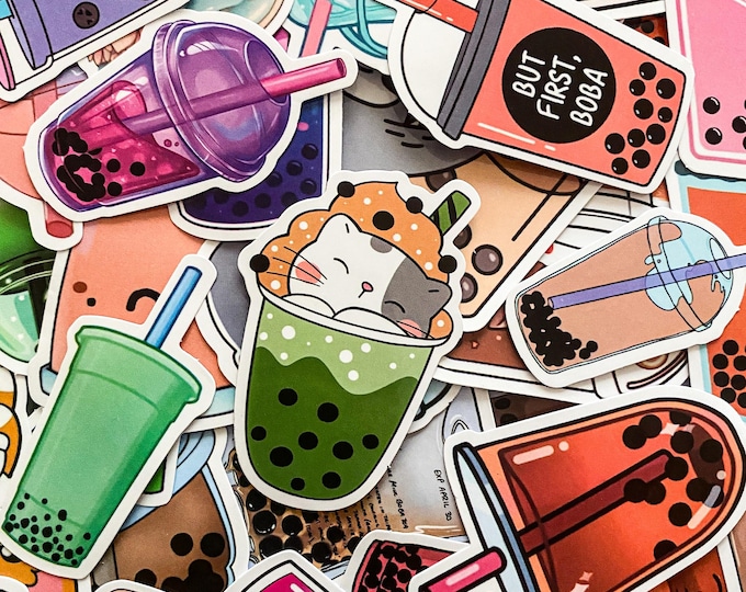 Coffee Boba Sticker, Cute Kawaii Stickers, Aesthetic Stickers - Etsy Canada