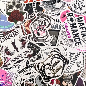 50pcs Gothic Stickers, Dark Romance Addict, Dark Aesthetic, Skull ...