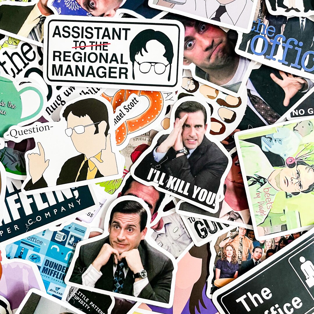 100pcs Office TV Stickers, Funny Dunder Mifflin Stickers, Waterproof ...