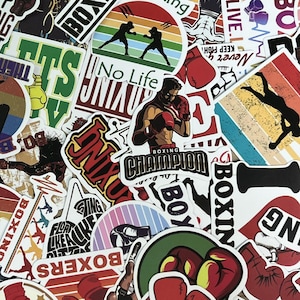 100pcs Boxing Stickers, Boxing Sticker Set for Bottle Laptop Books ...