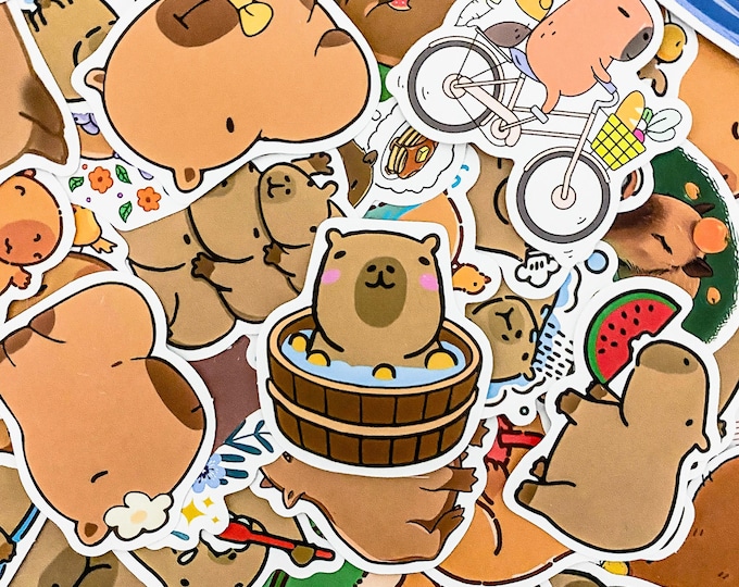 The Capy Life Sticker Set - Etsy