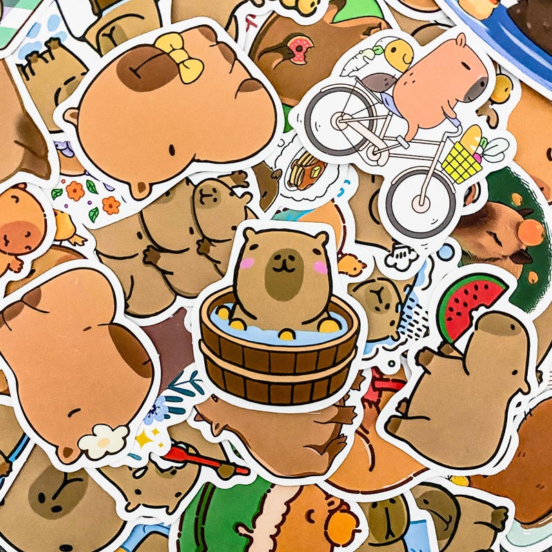 Capybara Stickers - Etsy