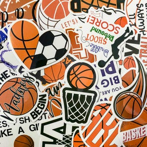100pcs Basketball Stickers, Waterproof Hoop Decals, Sport Stickers Pack ...