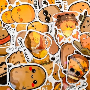 100pcs Kawaii Potato Stickers, Cute Vinyl Stickers, Funny Waterproof ...