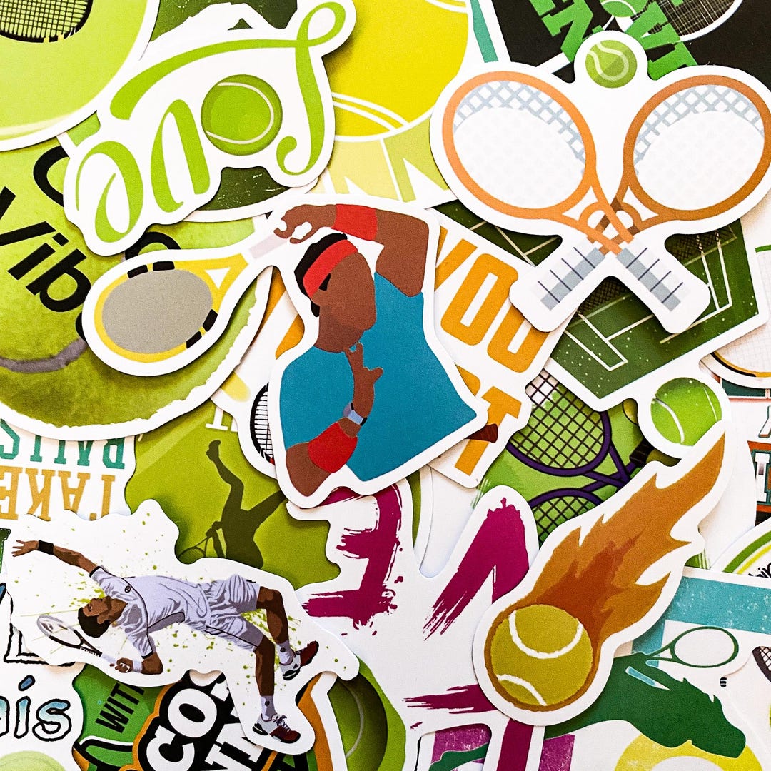 50pcs Sports Stickers Pack, Tennis Stickers, Waterproof Athlete ...