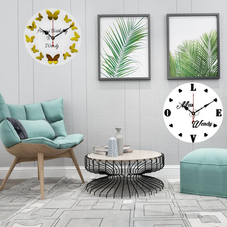 Wooden Wall Clock Without Scale Customizable Silent Design for Modern ...