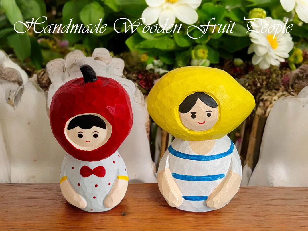 Handcrafted Wooden Fruit and Vegetable Figurines Unique Hardwood Home ...