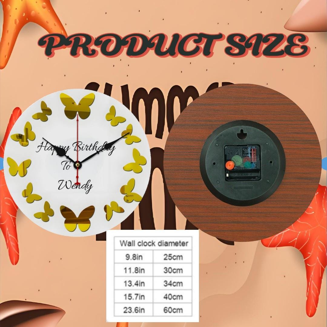 Wooden Wall Clock Without Scale Customizable Silent Design for Modern ...