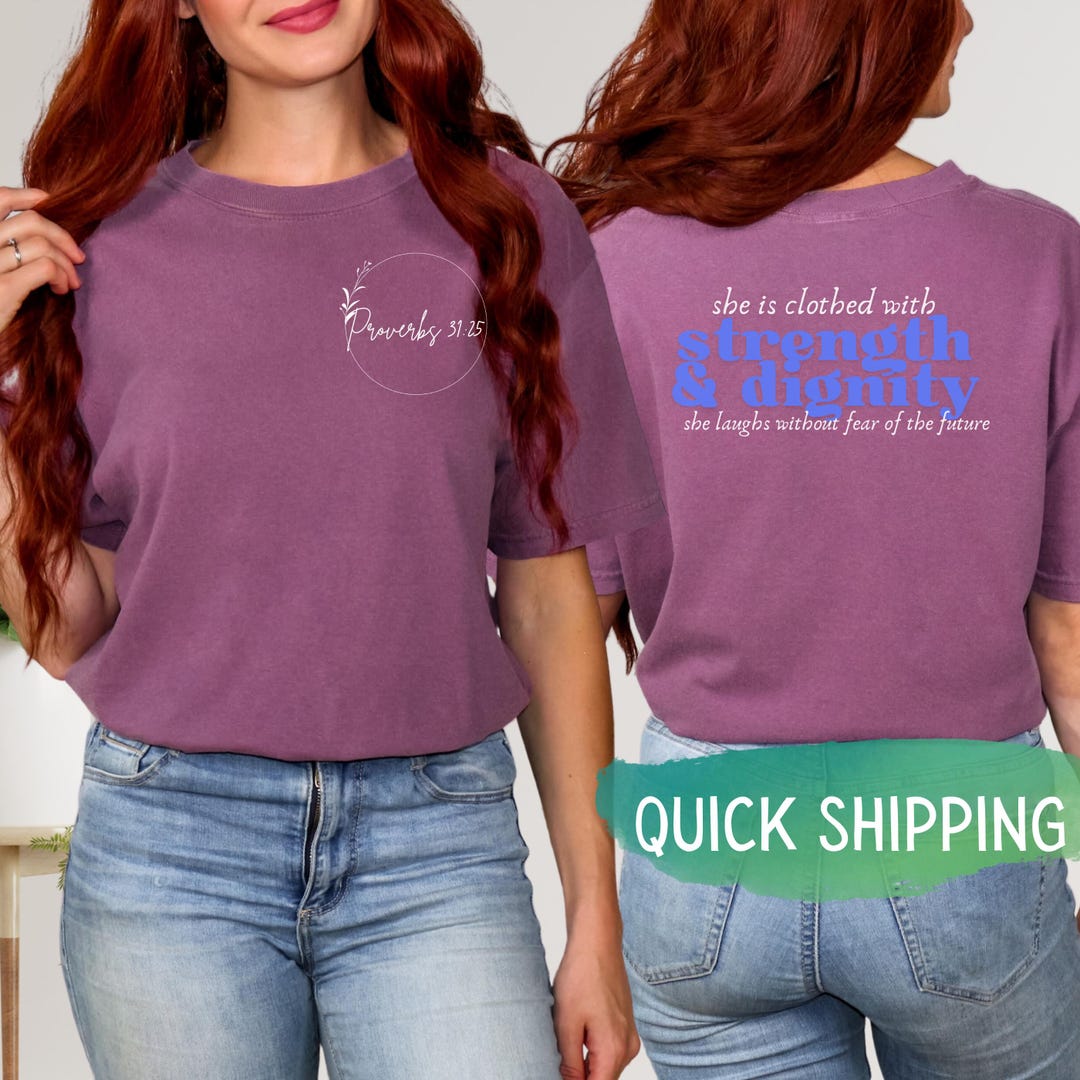 Proverbs 31 Womens Tee Shirt Bible Verse Graphic Tee Shirt Womens Scripture Verse Tee Shirt ...