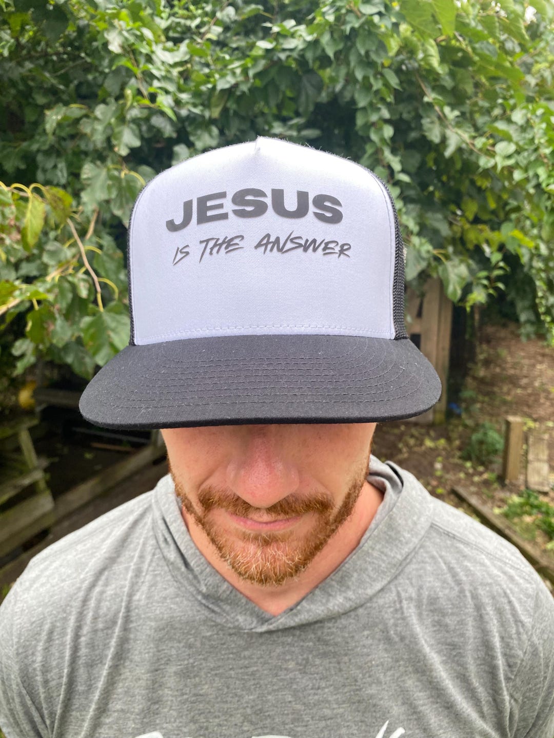 Christian Unisex Jesus is the Answer Classic Trucker Hat Jesus Graphic ...