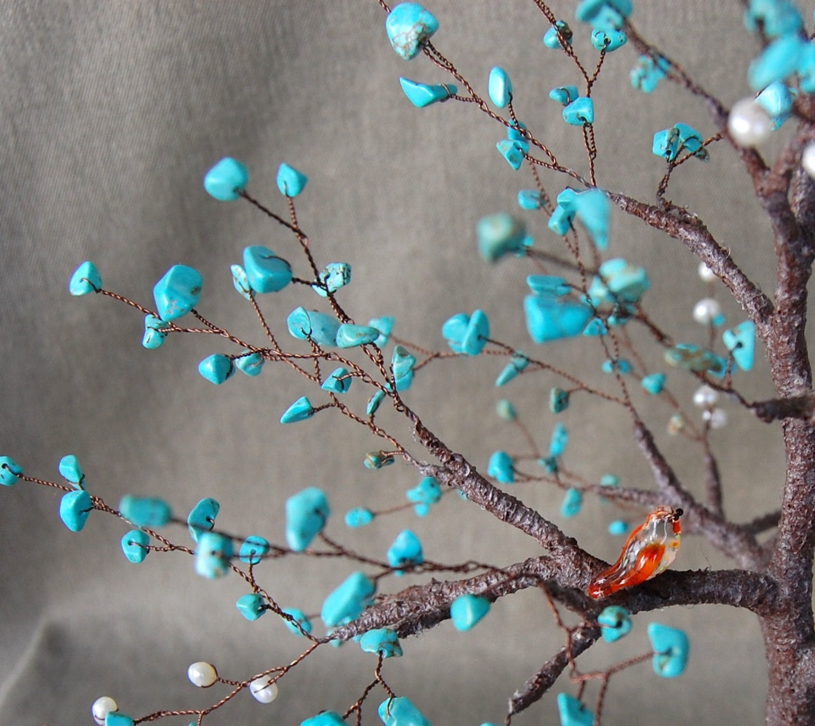 Turquoise Tree of Happiness - Etsy