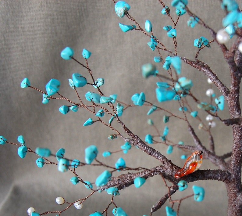 Turquoise Tree of Happiness - Etsy