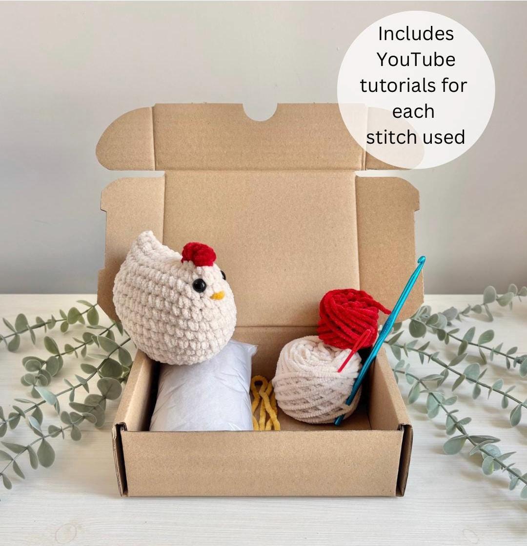 DIY Amigurumi Chicken Crochet Kit - Beginner Friendly Easy Handmade ...