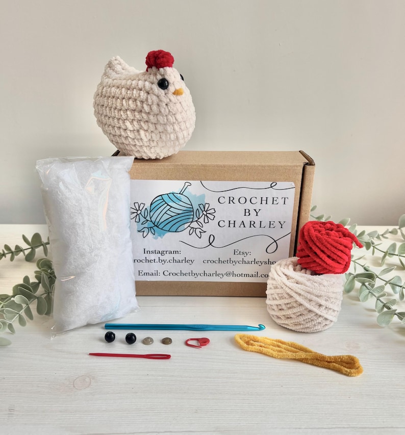DIY Amigurumi Chicken Crochet Kit - Beginner Friendly Easy Handmade ...