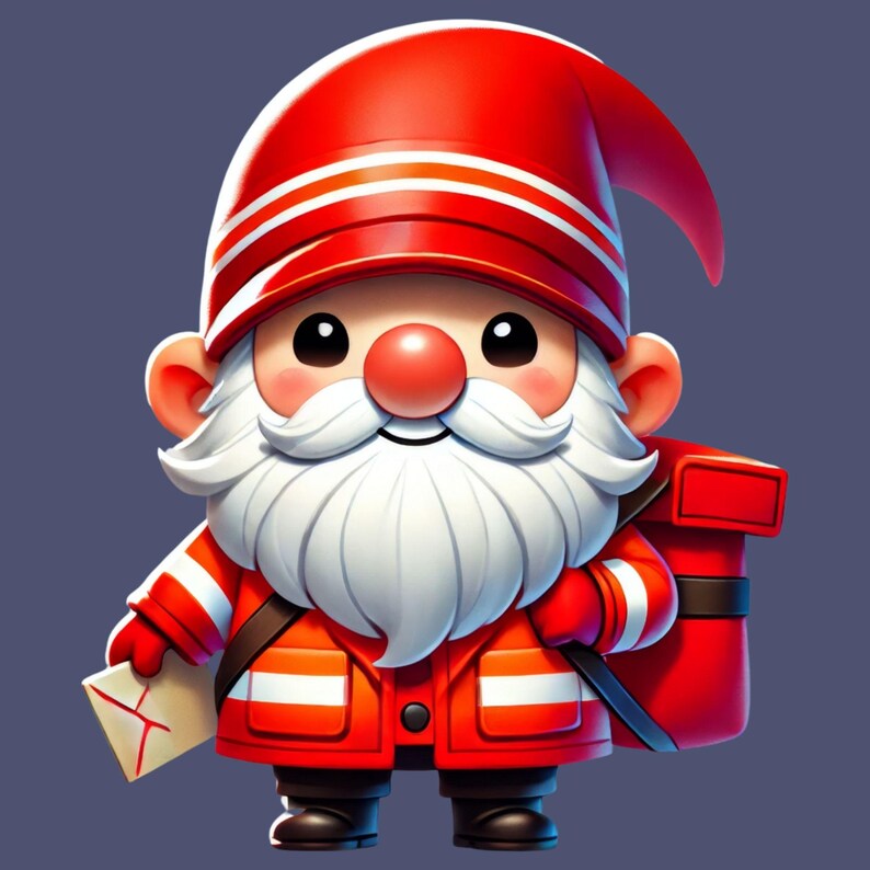 Mail Carrier Gnome Clipart Bundle – Christmas Postman Gnomes PNG Files ...