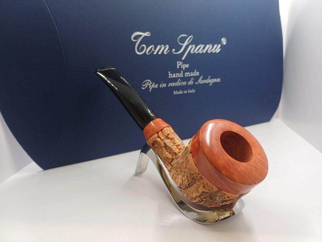 Tom Spanu Artisanal Pipe 2 - Cork Cover - HANDMADE - One of a Kind - Etsy