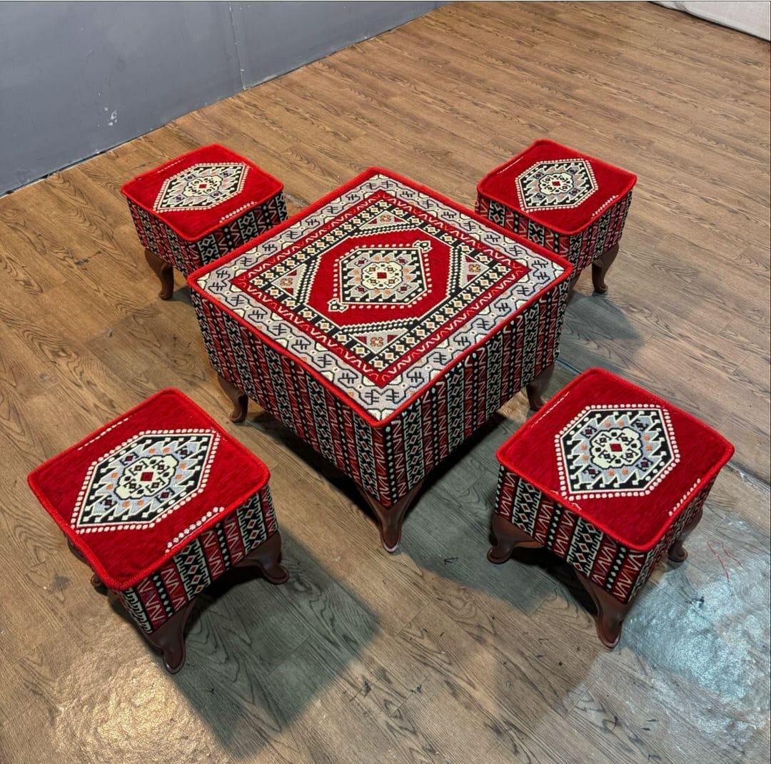 Arab Assembly, 4 Person Stool Set, Picnic Set, Cafeteria Seating ...