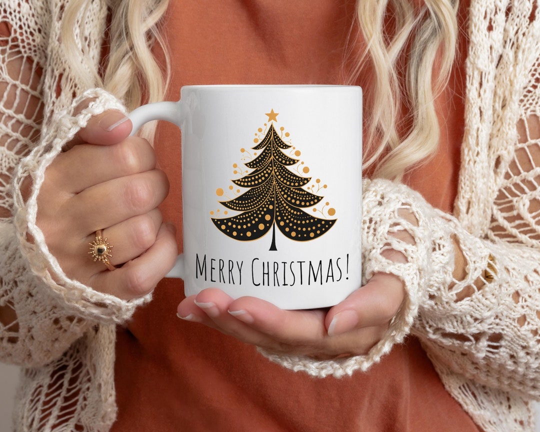 Merry Christmas Mug, Unique Christmas Gift, Christmas Tree Cup ...