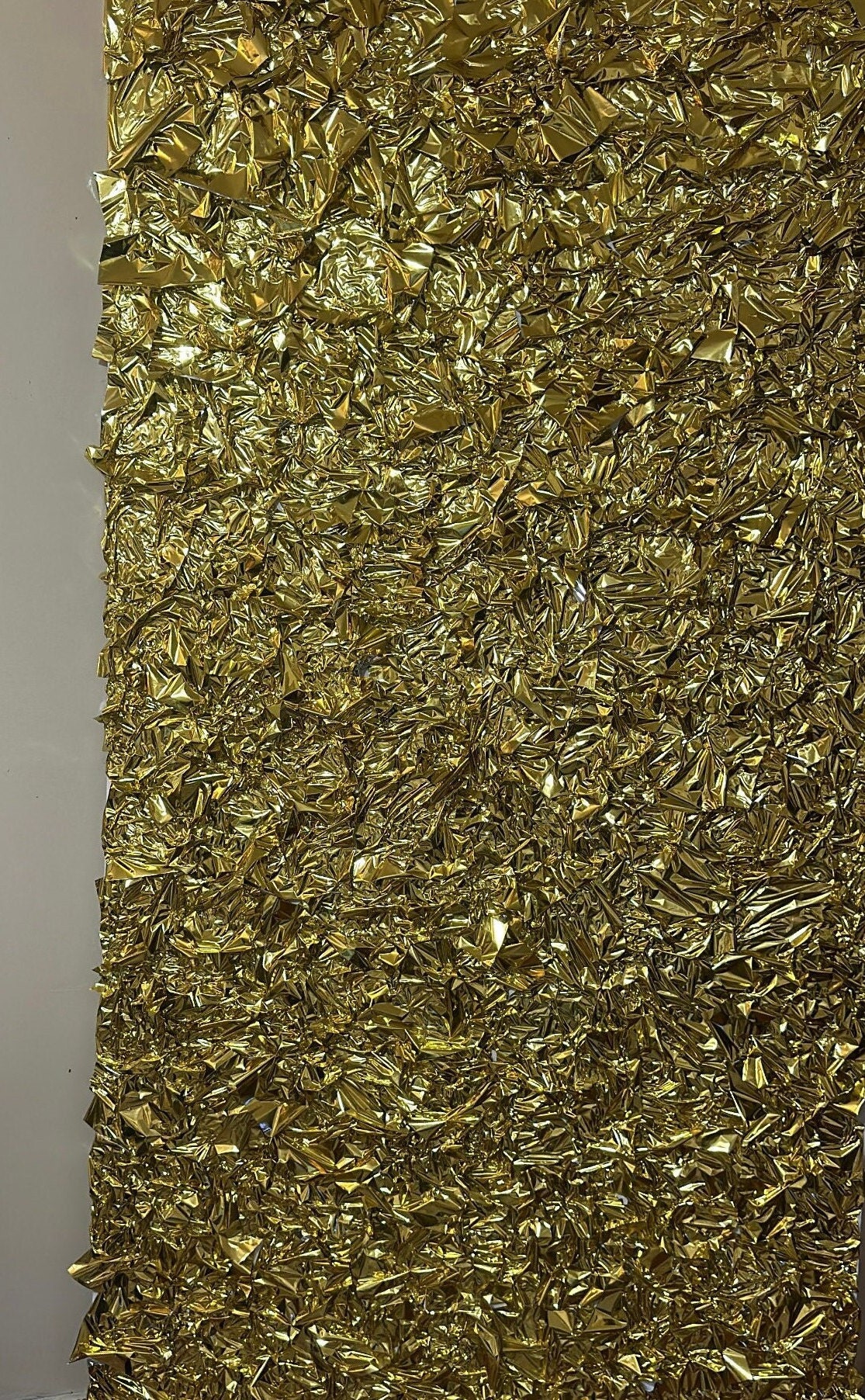 Gold Backdrop, Wrinkled Foil Backdrop, Foil Birthday Backdrop ...