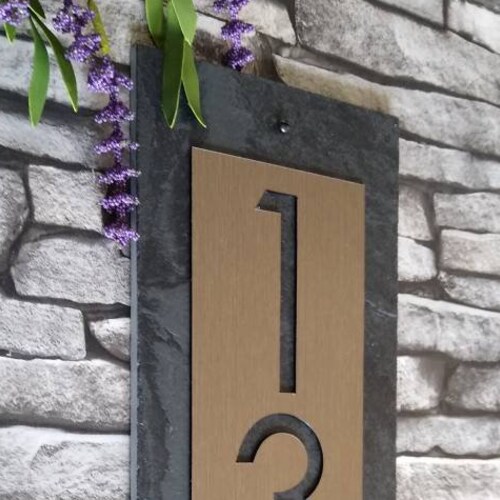 Mid Century Modern House Number Sign Custom Address Sign - Etsy