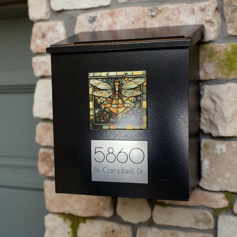 Craftsman Bungalow Dragonfly Mailbox, Personalized With House Address ...