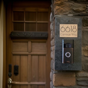 Personalized Slate Video Doorbell Mounting Plate, Choice of Colors ...