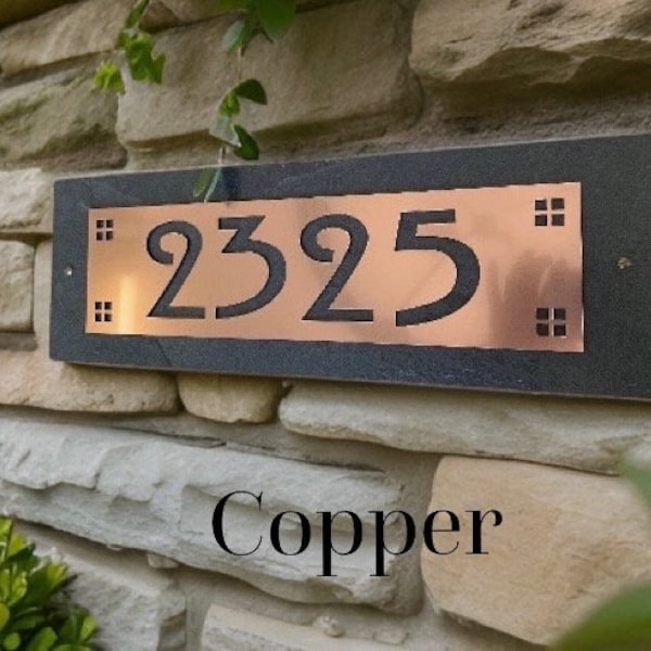 Craftsman Style Address Plaque - Etsy