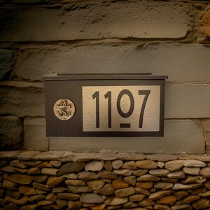 Nautical Boat Anchor Mailbox, Personalized Address Numbers, Coastal ...