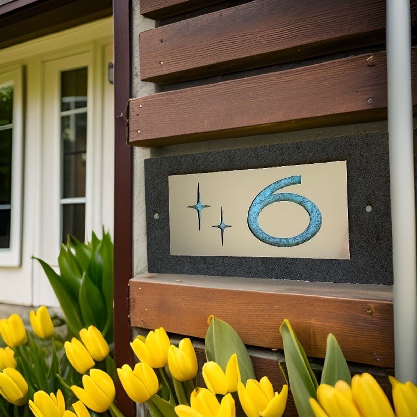 Mid Century Modern HOUSE NUMBERS Atomic Star Address Plaque - Etsy