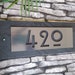 Modern Home Address Sign Customized House Numbers Platinum - Etsy