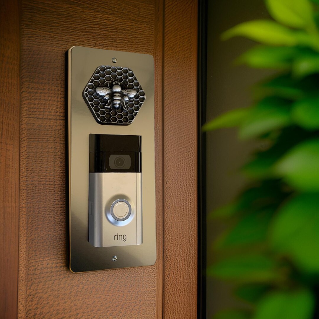 Honeycomb Bee Video Doorbell Mounting Plate - Metallic Composite - Etsy
