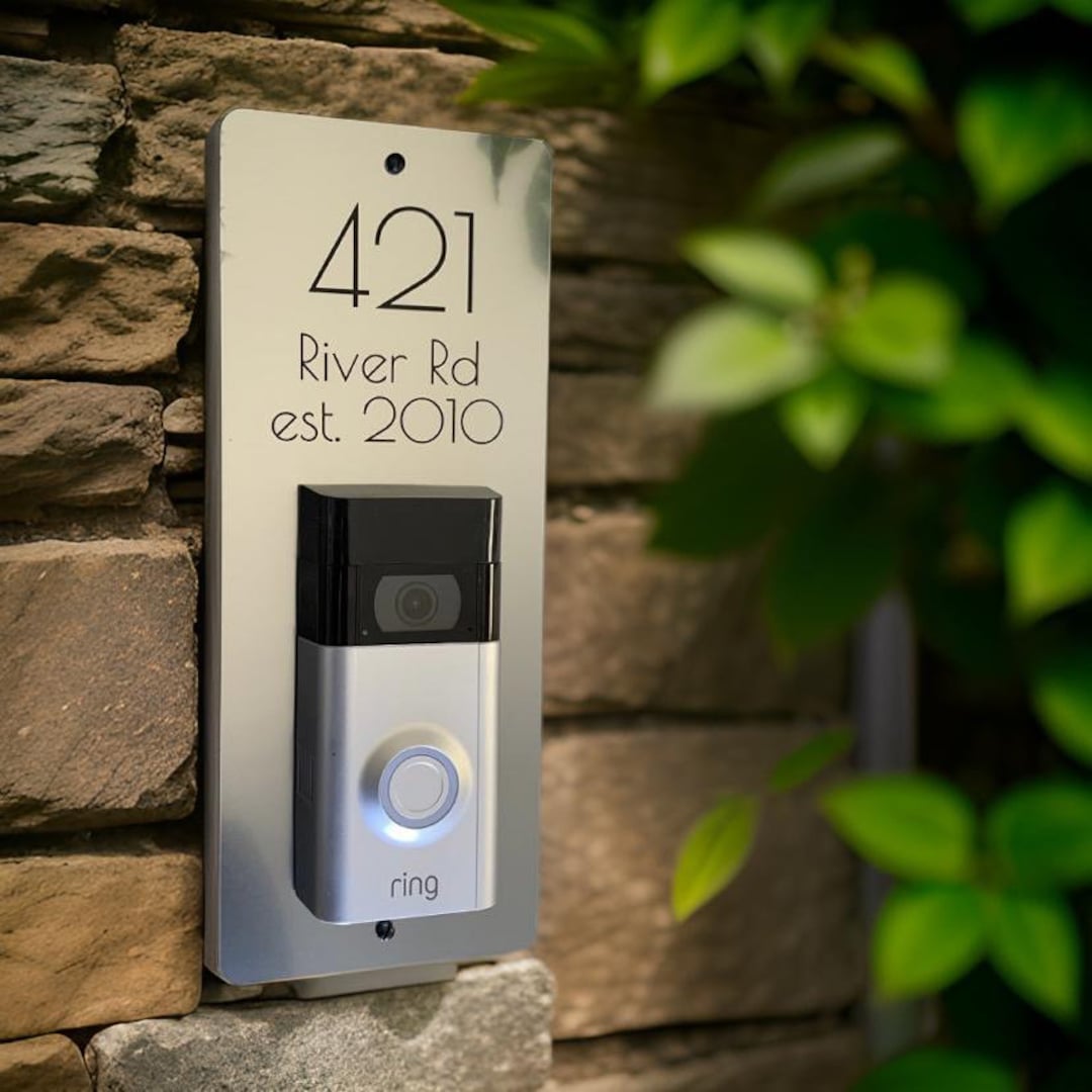 Personalized Video Doorbell Mounting Plate, Copper or Platinum - Etsy