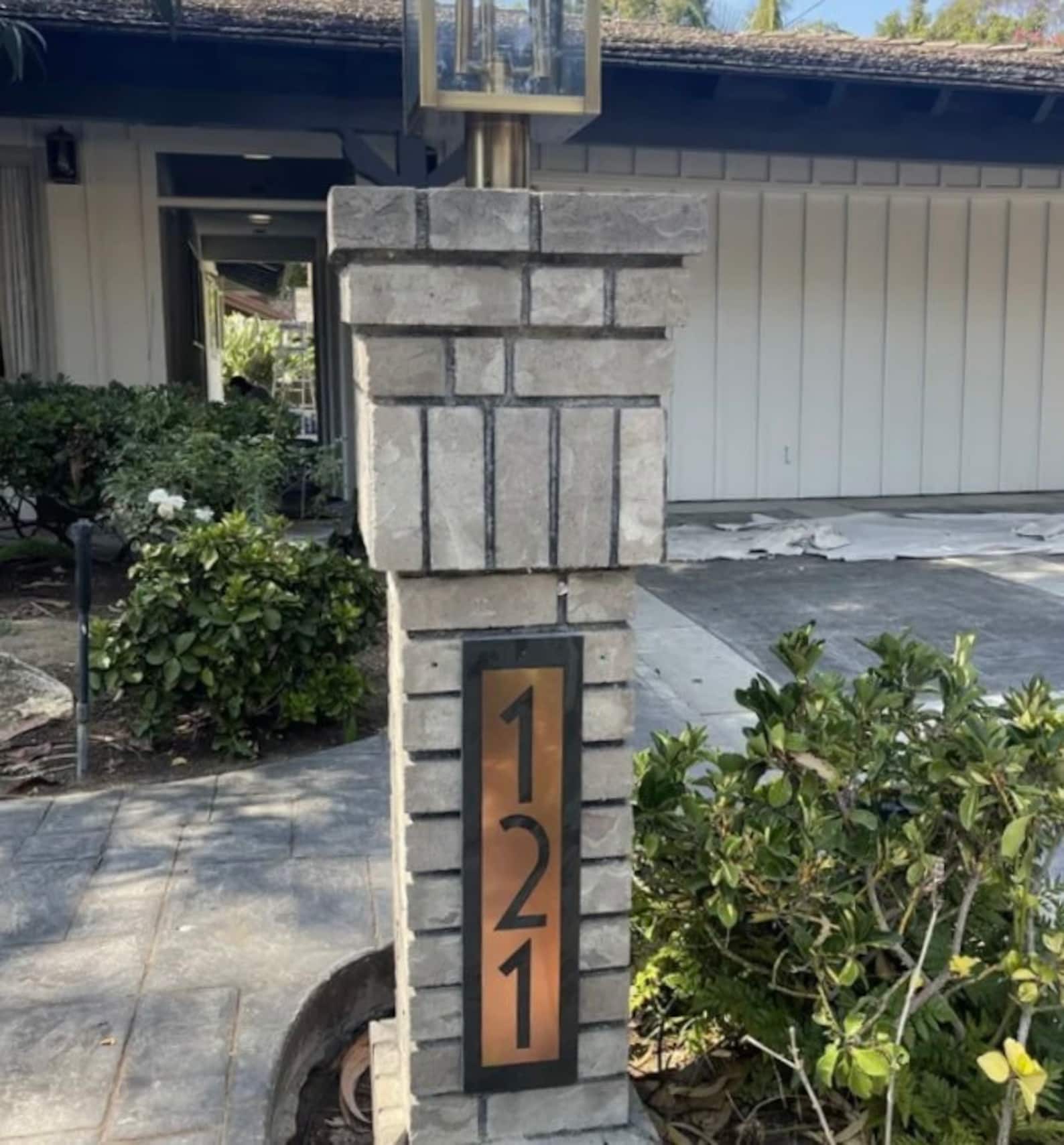 Modern Craftsman House Numbers Customized Vertical Address - Etsy