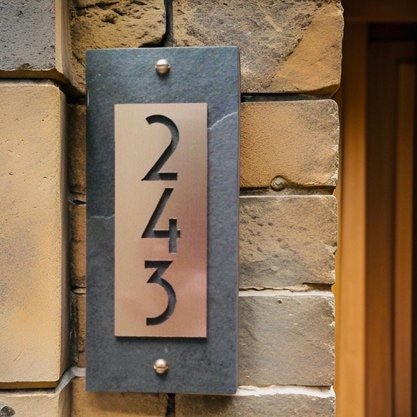 Vertical Address Plaque - Etsy