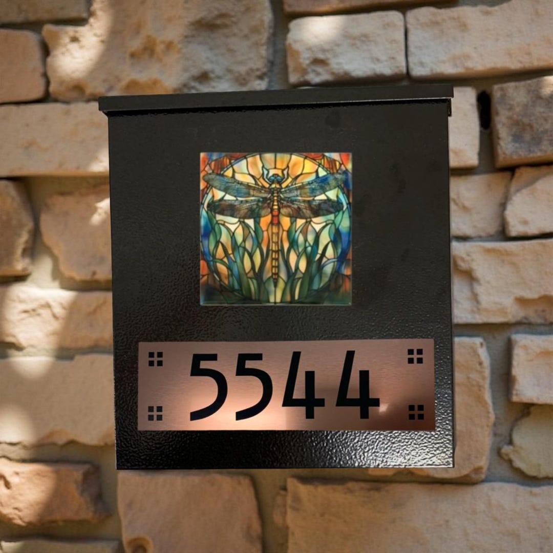 Craftsman Bungalow Dragonfly Mailbox, Personalized With House Address ...